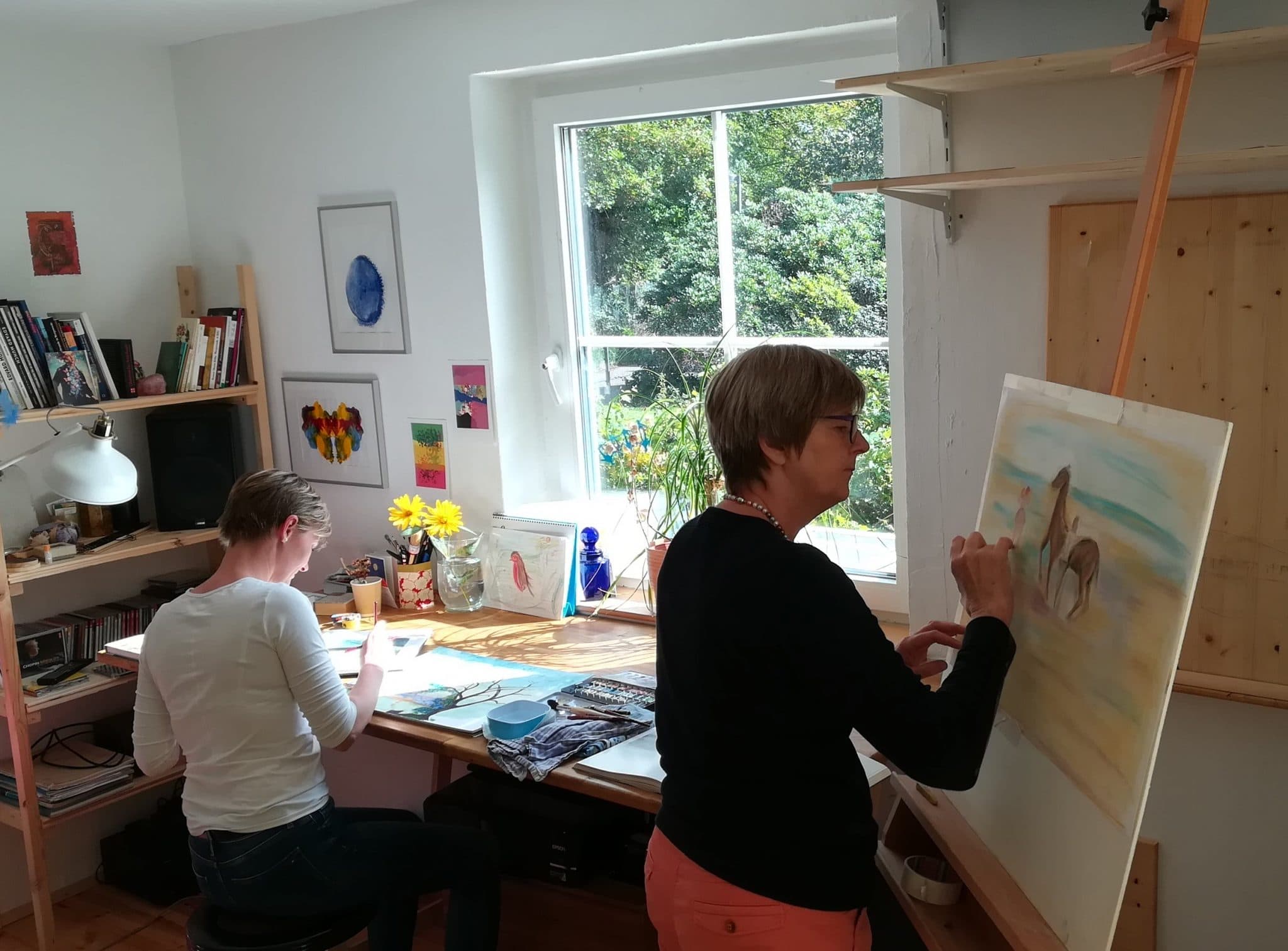 Malkurs Bremen 👩‍🎨 🎨 🖌️ im Atelier von Su Hyun Kim 🖼️